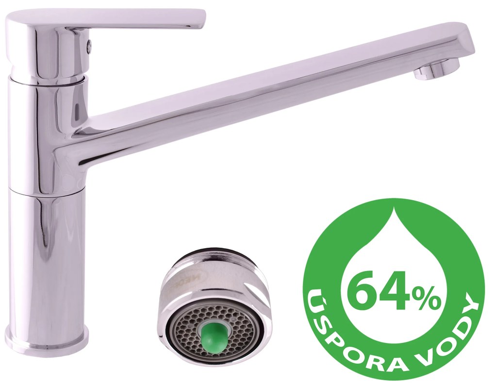 Slezák Rav Vltava Eco dřezová baterie stojánková 1/2 spořící chrom VTE404.5