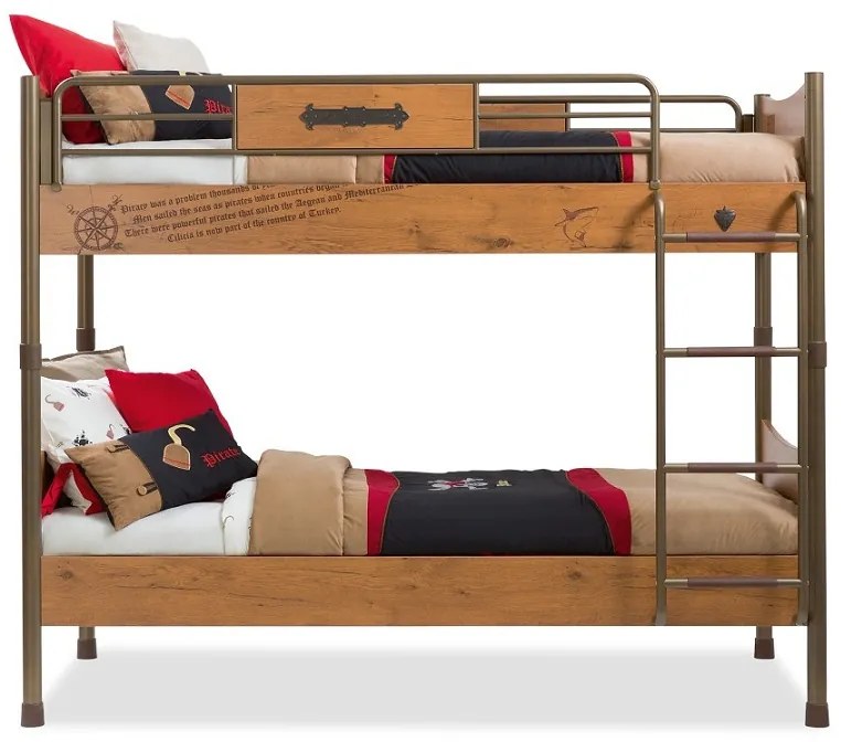 Dětská patrová postel Jack 90x200cm - dub lancelot