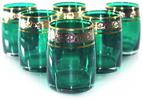 Barevné sklenice na vodu Ideal zelené 250 ml, 6 ks