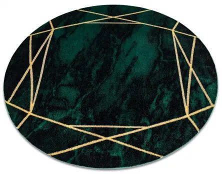 Koberec kulatý EMERALD výhradní 1022 glamour, stylový mramor, geo