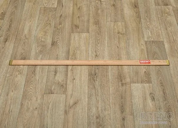 Breno PVC LINETEX Tavel 530 – tmavé dřevo, šíře 400 cm