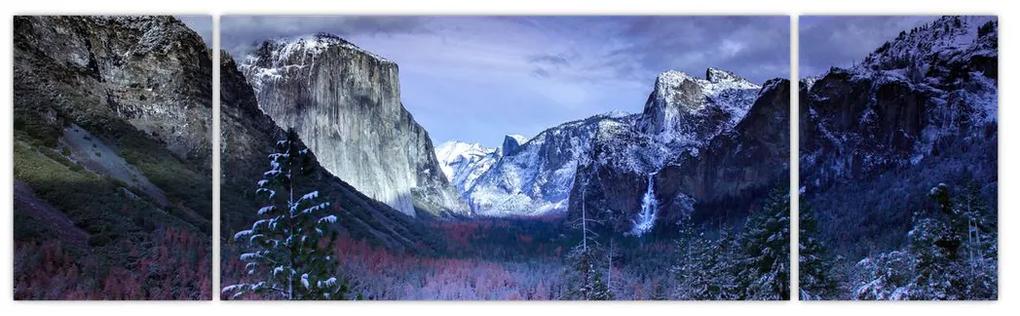 Obraz zimní horské krajiny (170x50 cm)
