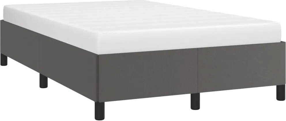 Rám postele bez matrace šedý 120x190 cm umělá kůže 3269649