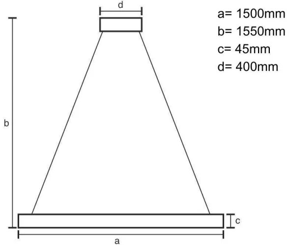 LED Lustr na lanku LED/26W/230V 4000K 150 cm buk/masiv