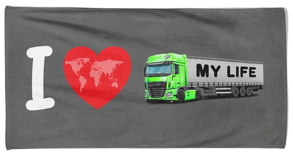 Osuška Kamion – my life (VÝBĚR BARVY) (Barva kamionu: Zelená)
