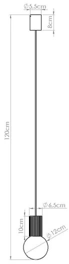 Sollux SL.1714 - Lustr na lanku HALO 1xG9/8W/230V pr. 12 cm černá