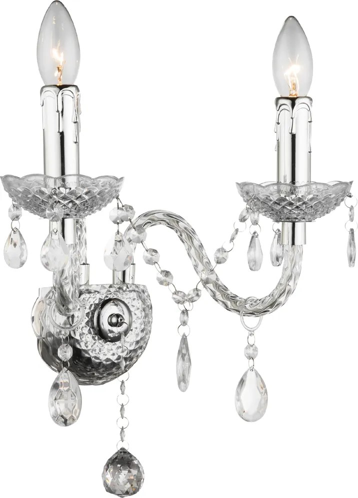 Toolight Rea, Nástěnné svítidlo EBT017-2W Transparent, OSW-01232