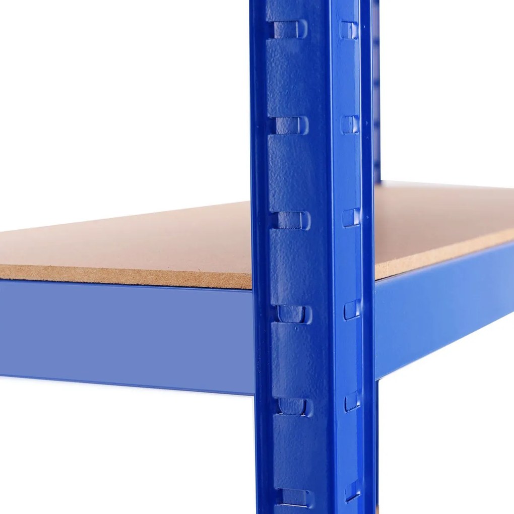 Costway Úložný regál 5 úrovní s kovovým rámem, nosnost do 650 kg, modrý