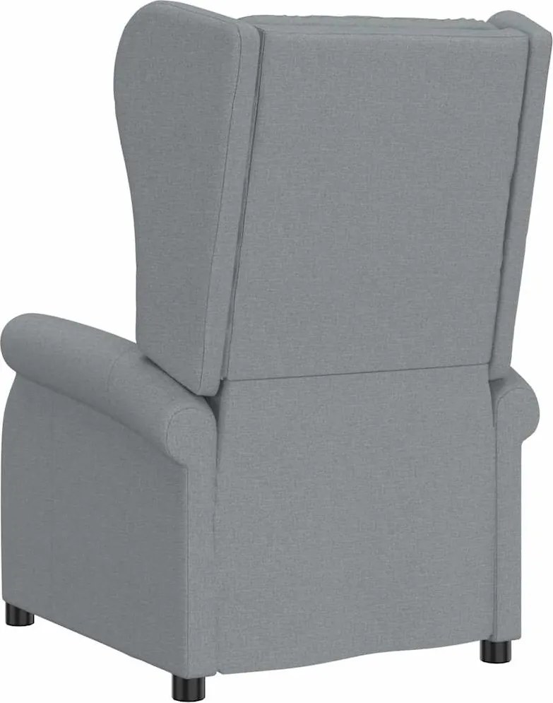 Elektrické polohovací křeslo ušák světle šedé textil 3098319