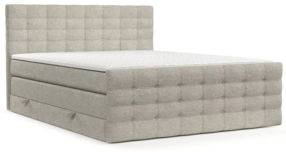 Béžová boxspring postel s úložným prostorem 160x200 cm Blend – Maison de Rêve
