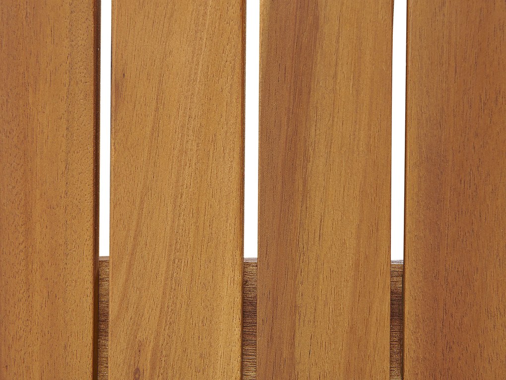 Zahradní lavice z akátového dřeva 120 cm polštář terakota SOVANA Beliani