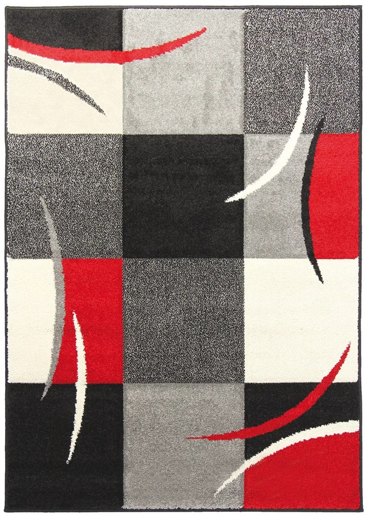 Oriental Weavers, Kusový koberec Portland 3064 PH2 V, 80x140, červená, chodba / předsíň