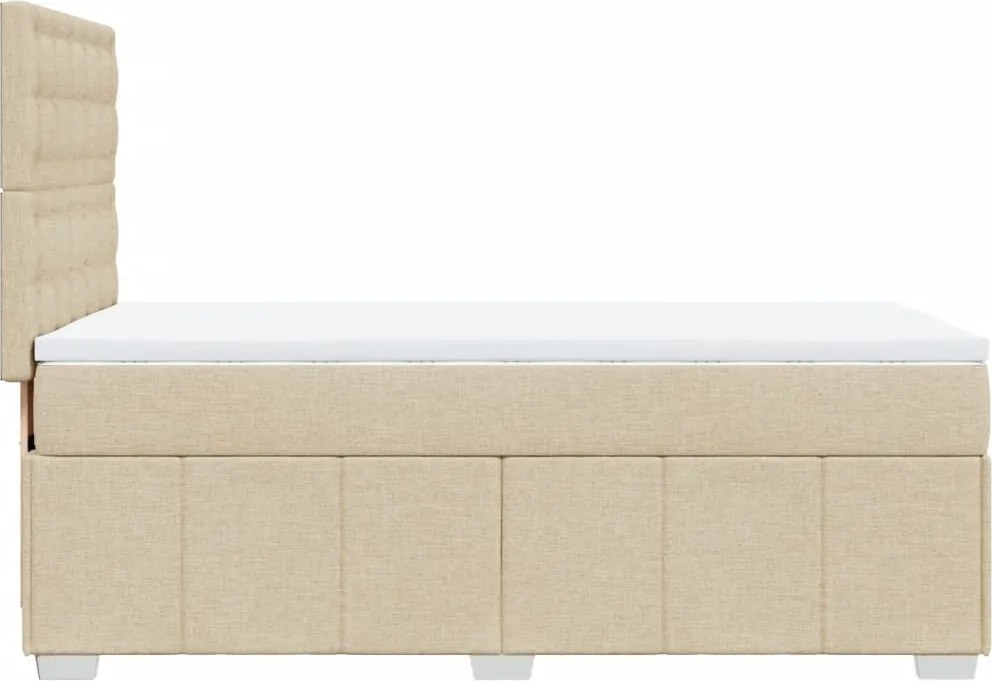 Box spring postel s matrací krémová 80 x 200 cm textil 3293814