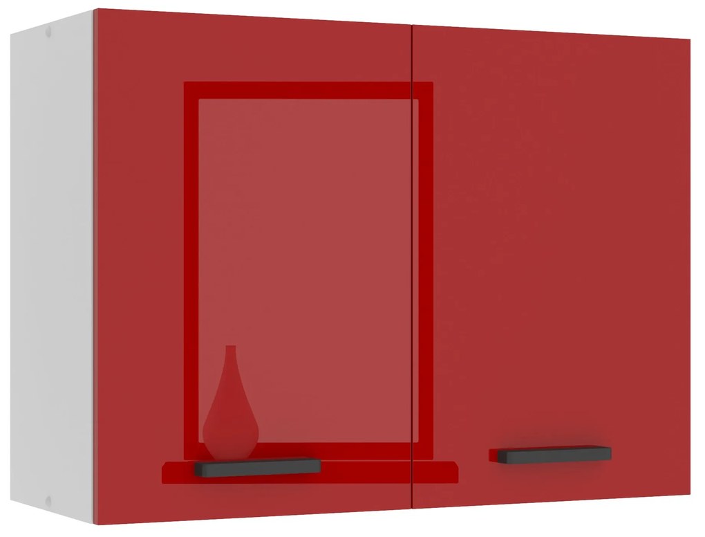 Kuchyňská skříňka Belini Premium Full Version horní 80 cm červený lesk  INF SG80/0/WT/R/0/B1/PP