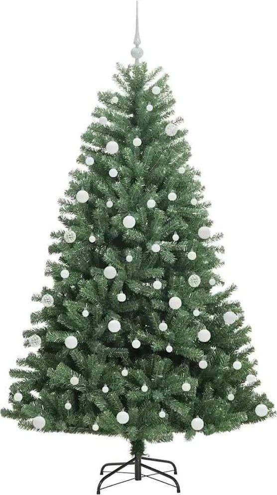 Umělý Skládací Vánoční Strom Zelená 180 cm PVC a kov 3395490