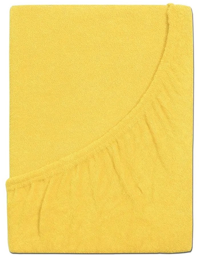 B.E.S. - Petrovice, s.r.o. Prostěradlo Froté PERFECT - Žlutá 140 - 160 x 200