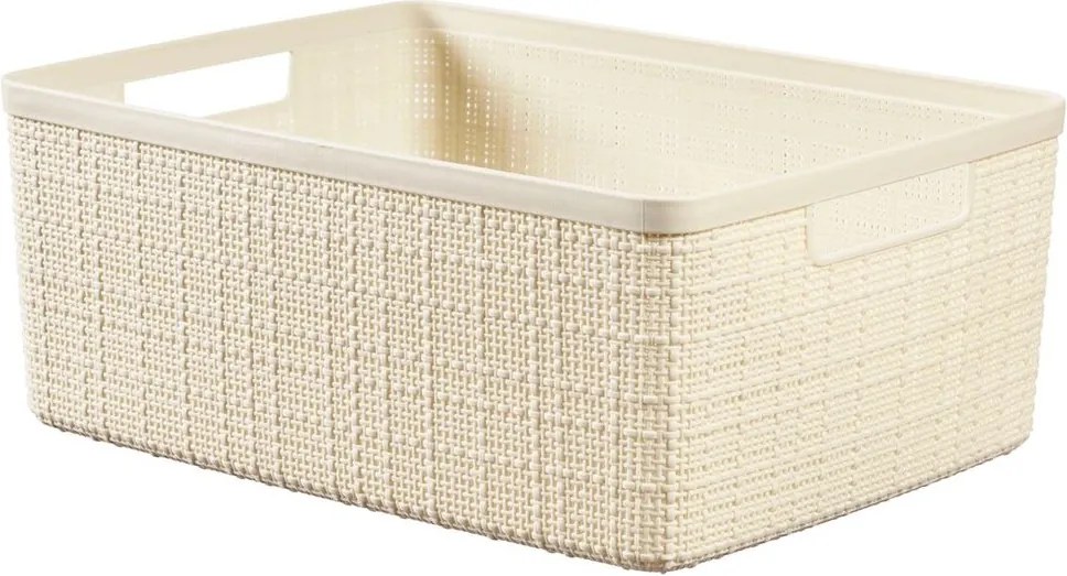 Curver Jute Úložný box M, 36 × 28 × 15 cm, 12 l, béžová