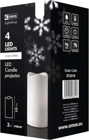 LED vánoční projektor EMOS DCPC05 ZY2310 vločky vnitřní použití 3xAAA nebo USB