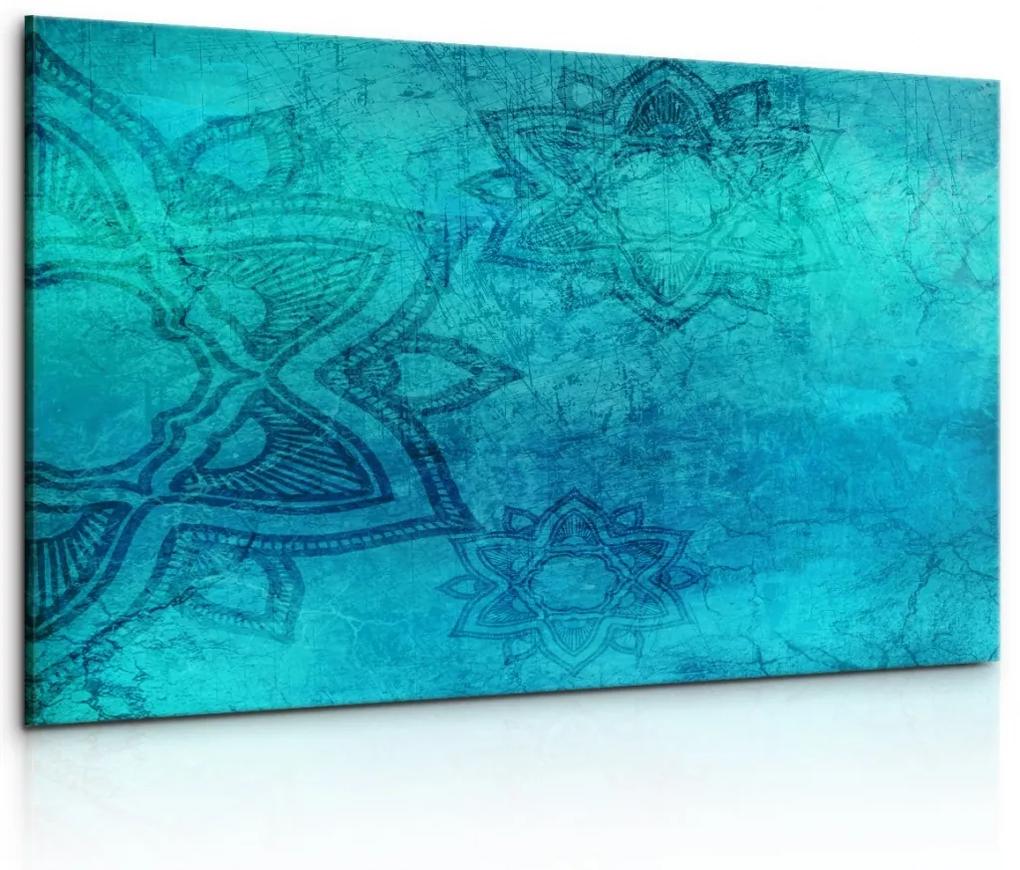 Malvis Malvis Obraz Nebesky modrá mandala  90x60 cm