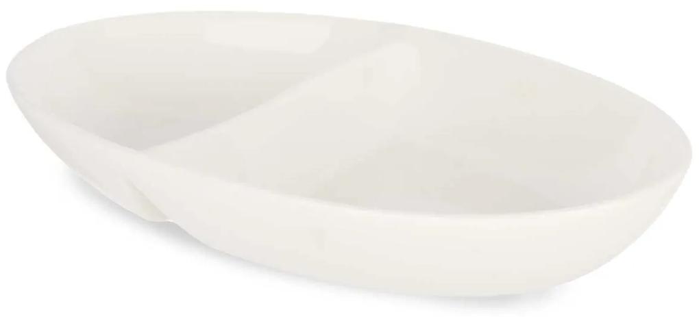 Porcelánový talíř na občerstvení OVAL, 12 x 20 x 3 cm