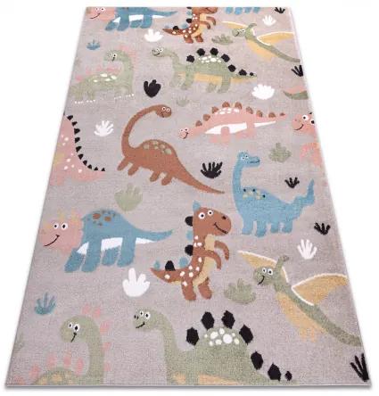 Dětský kusový koberec FUN Dinosauři béžový Rozměr: 280x370 cm