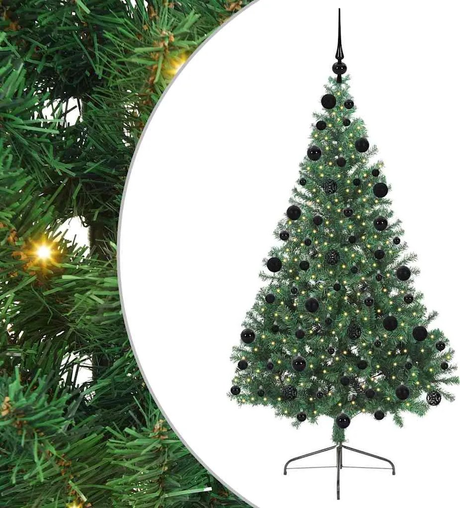 Umělý osvětlený vánoční stromeček Zelená 210 cm PVC 3397025