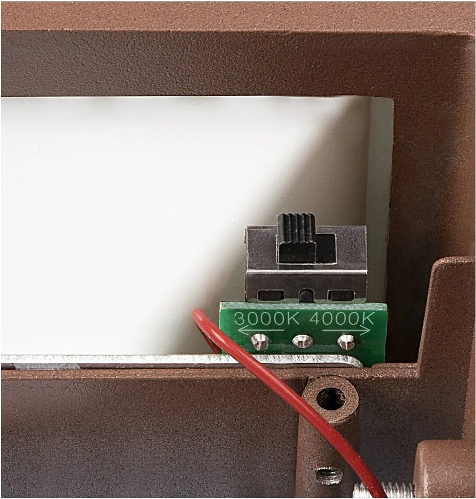 LA 1005154 SITRA M WL UP/DOWN venkovní LED nástěnné přisazené svítidlo rezavé CCT switch 3000/4000 K - BIG WHITE (SLV)