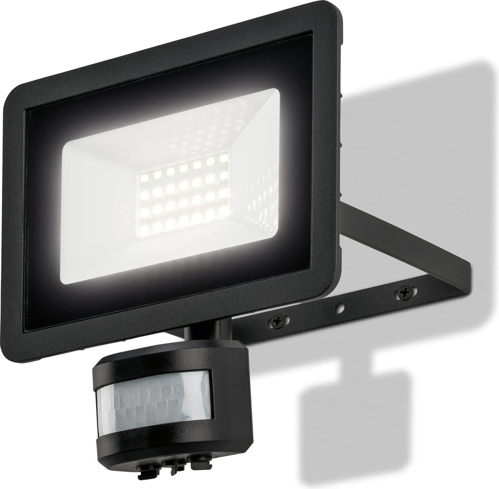 Livarno® Venkovní LED reflektor s pohybovým senzorem (černá)