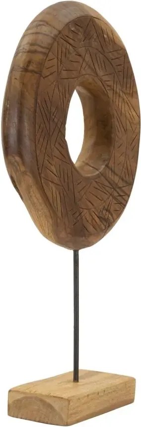 Dřevěná dekorace Dorat 58 cm hnědá