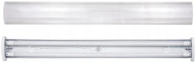 BERGE LED trubicové svítidlo T8 PRISMATIC - 2x120cm trubice  - studená bílá