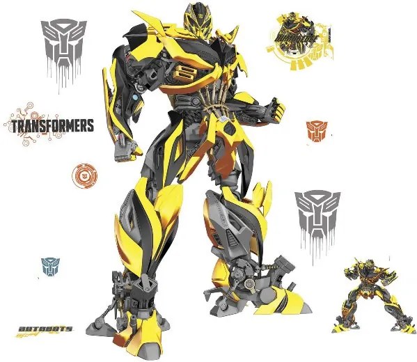 RoomMates Samolepka na zeď Transformers Bumblebee - 1 arch 46x102 cm