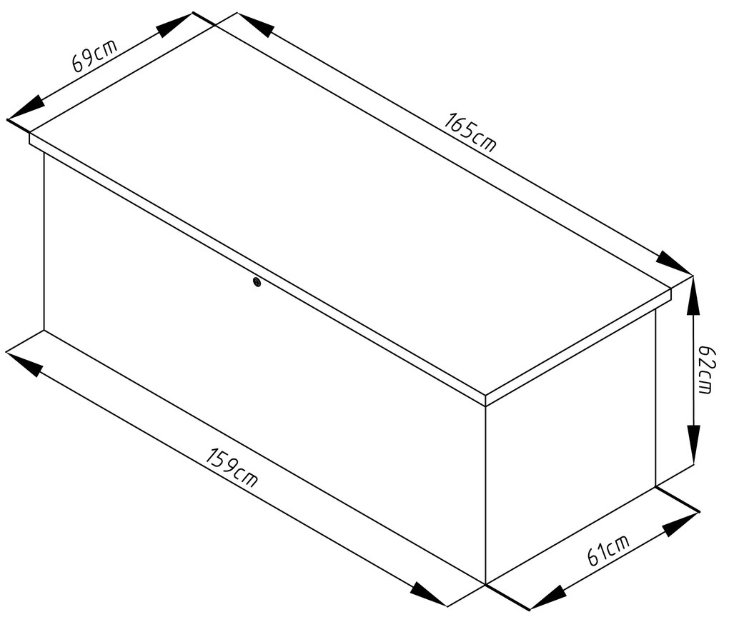 PENTA Zahradní box G21 Denver 560 L, plechový Barva: Šedá