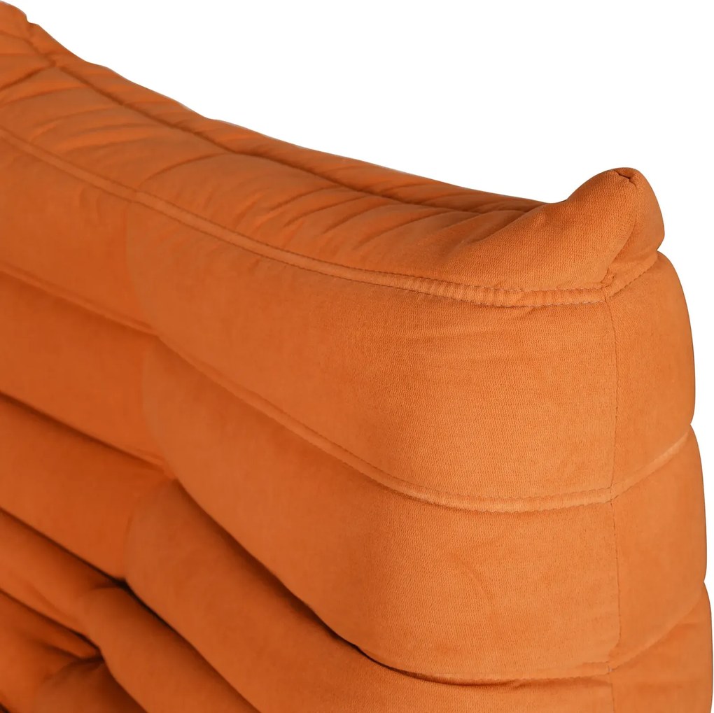 Designové křeslo Nua samet oranžové