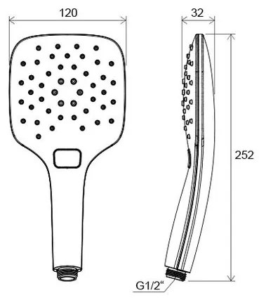 Ravak 10° Ruční sprcha 12 cm, černá mat 958.20 X07P569