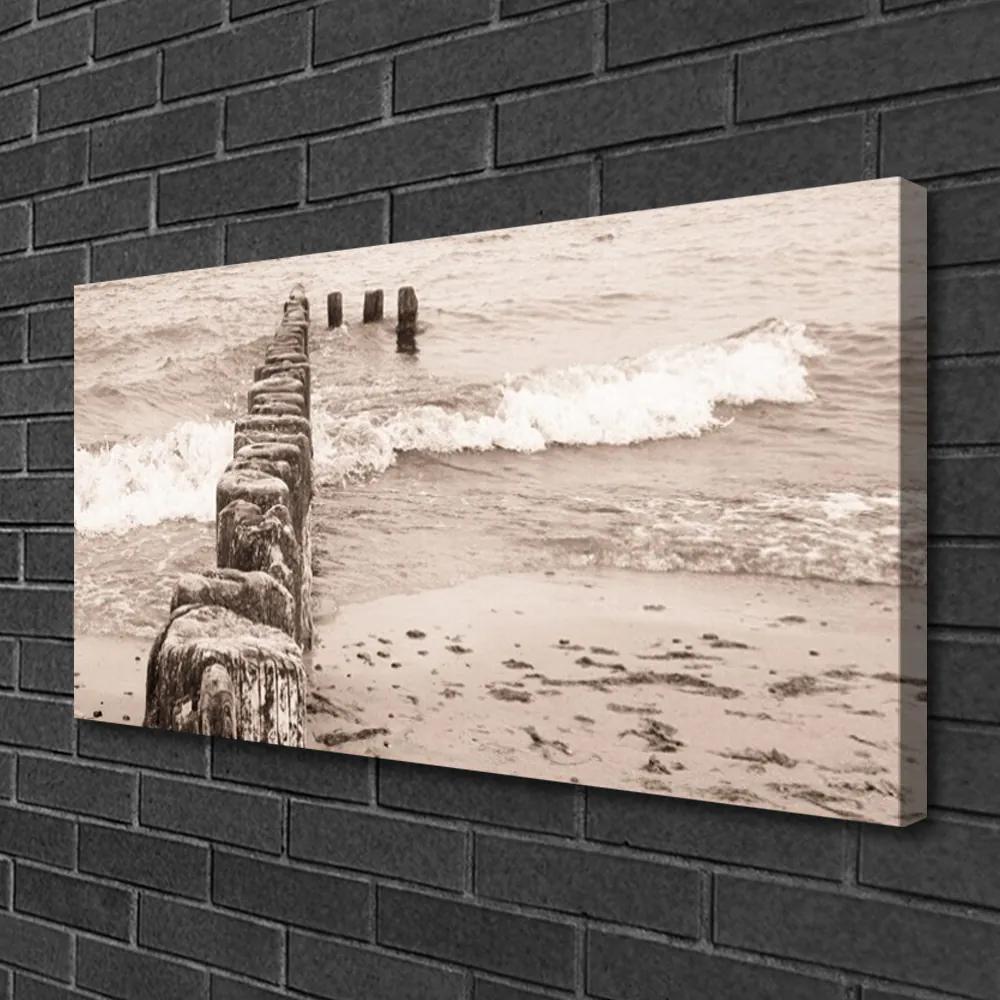 Obraz na plátně Moře Pláž Architektura 100x50 cm
