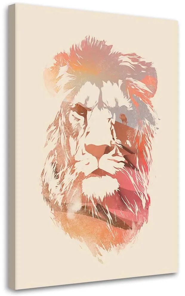 Gario Obraz na plátně Portrét hrdého lva - Robert Farkas Rozměry: 40 x 60 cm