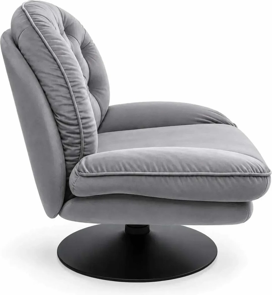 LuxuryForm DESIGN Relaxační otočné křeslo LUNA - šedé