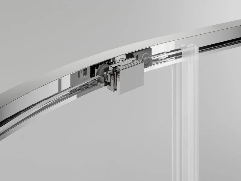 Mexen Exo sprchový kout půlkruhový asymetrický posuvný 120 x 90 cm, transparentní, chrom - 8131-120-090-01-00