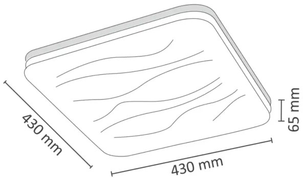 LED Stmívatelné stropní svítidlo DESERT na dálkové ovládání LED/72W/230V