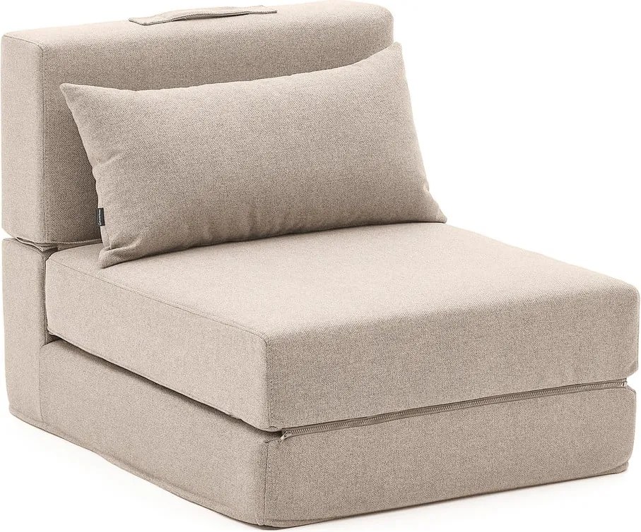 Rozkládací křeslo šedobéžové Arty – Kave Home
