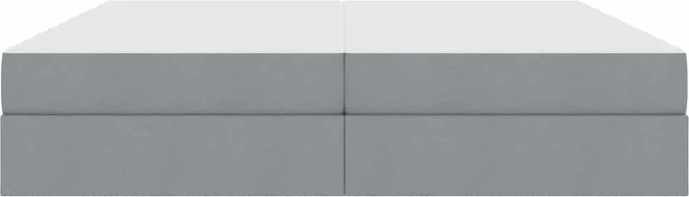 Postel s úložným prostorem a matrací Světle šedá 200 x 200 cm 3399682