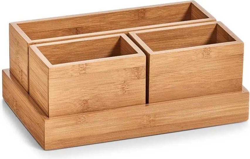 Boxy pro uskladnění, organizéry, 100% bambus - 4 ks, ZELLER