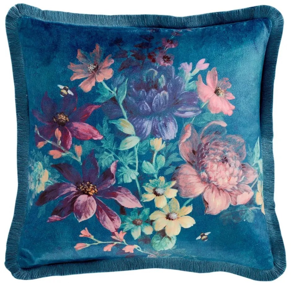 Sametový dekorační polštář 45x45 cm Bridgerton Romantic Floral – Catherine Lansfield