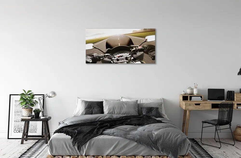 Obrazy na plátně Motocyklu silničního oblohy top 125x50 cm