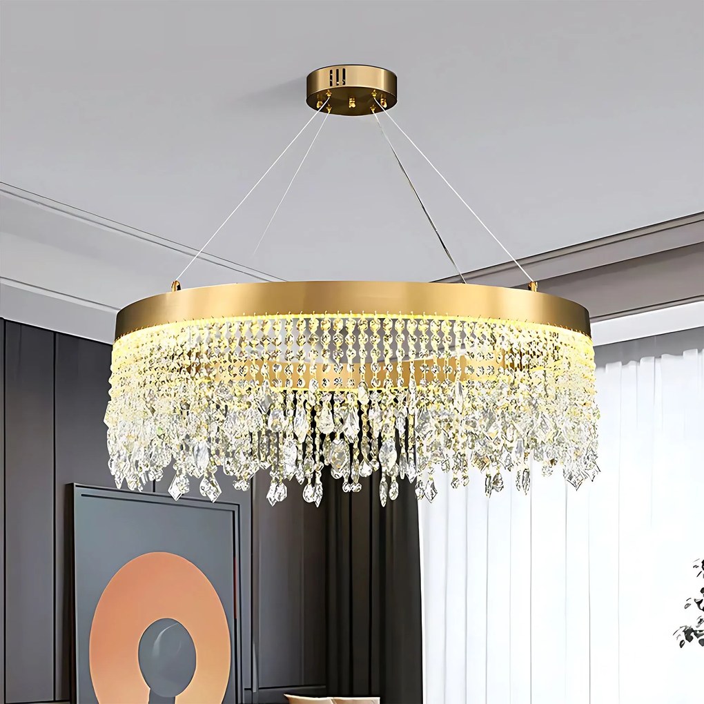 Toolight Toolight, LED stropní osvětlení 60cm, 24W, 4000K, APP1731-1CP, zlatá, OSW-04342