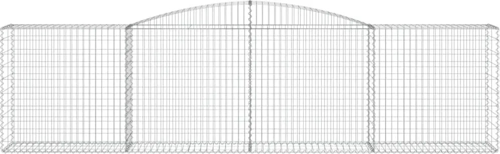 Klenutý gabionový koš 400 x 50 x 100/120 cm pozinkované železo 153535