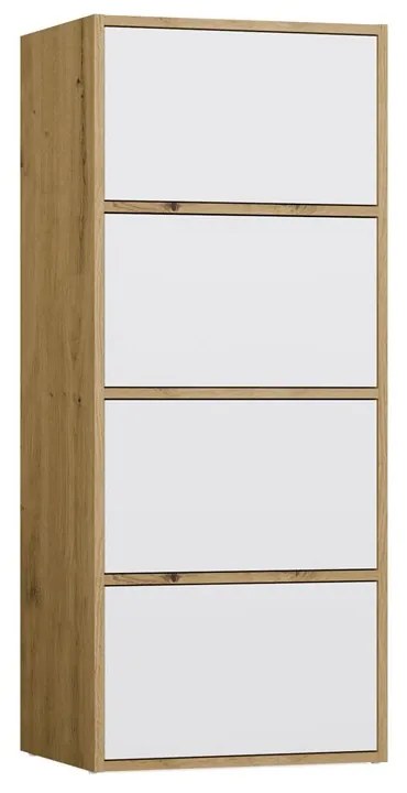 Komoda ALMA 4D dub artisan/bílá