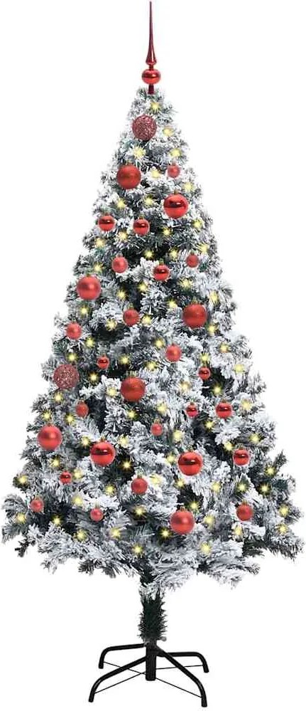 Umělý vánoční stromeček Bílá 150 cm PVC, ocel a plast 3396949