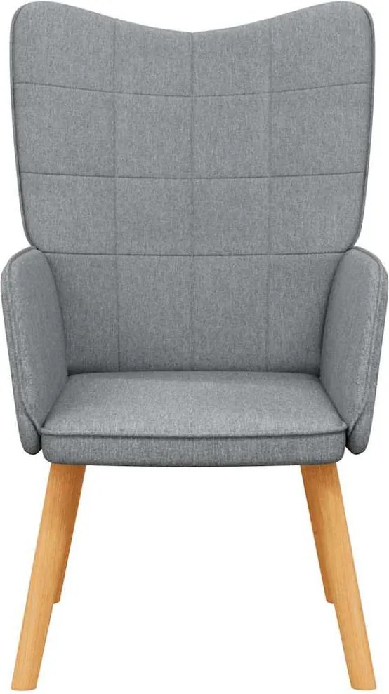 Relaxační křeslo světle šedé textil 327919