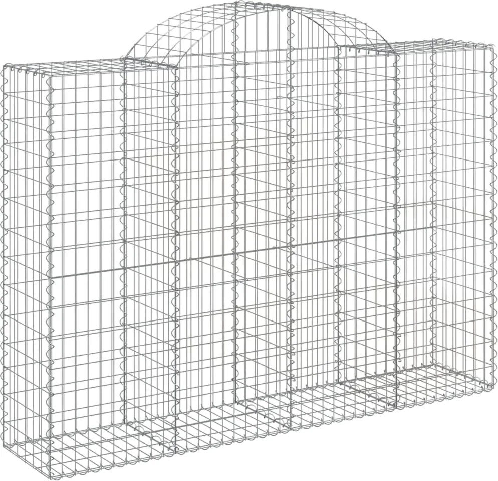 Klenuté gabionové koše 13ks 200x50x140/160cm pozinkované železo 3146373